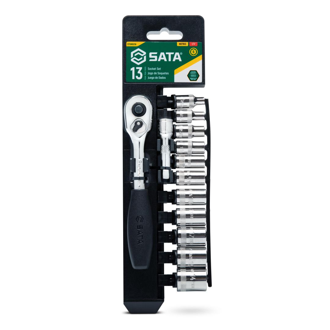 13 Pc. 1/4" Drive 6 Point Metric Socket Set - SATA