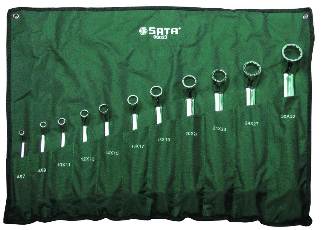 11 Pc. Metric Deep Offset Double Box End Wrench Set - SATA