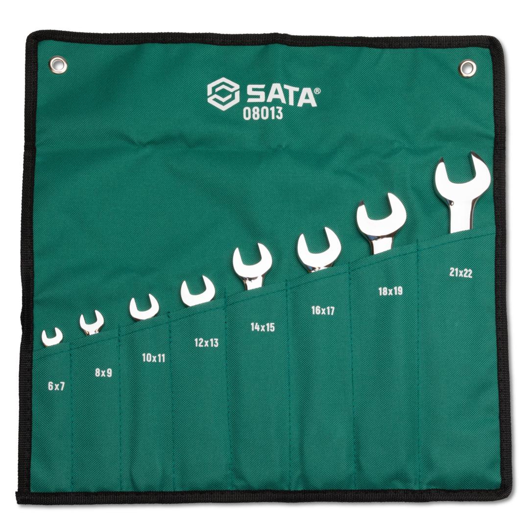 8 Pc. Metric Double Open End Wrench Set - SATA