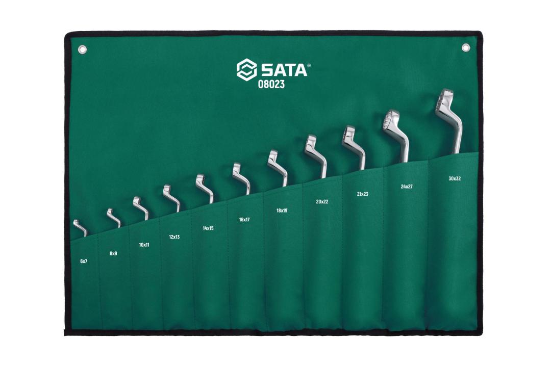 11 Pc. Metric Deep Offset Double Box End Wrench Set - SATA