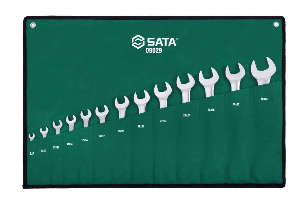 13 Pc. Metric Double Open End Wrench Set - SATA