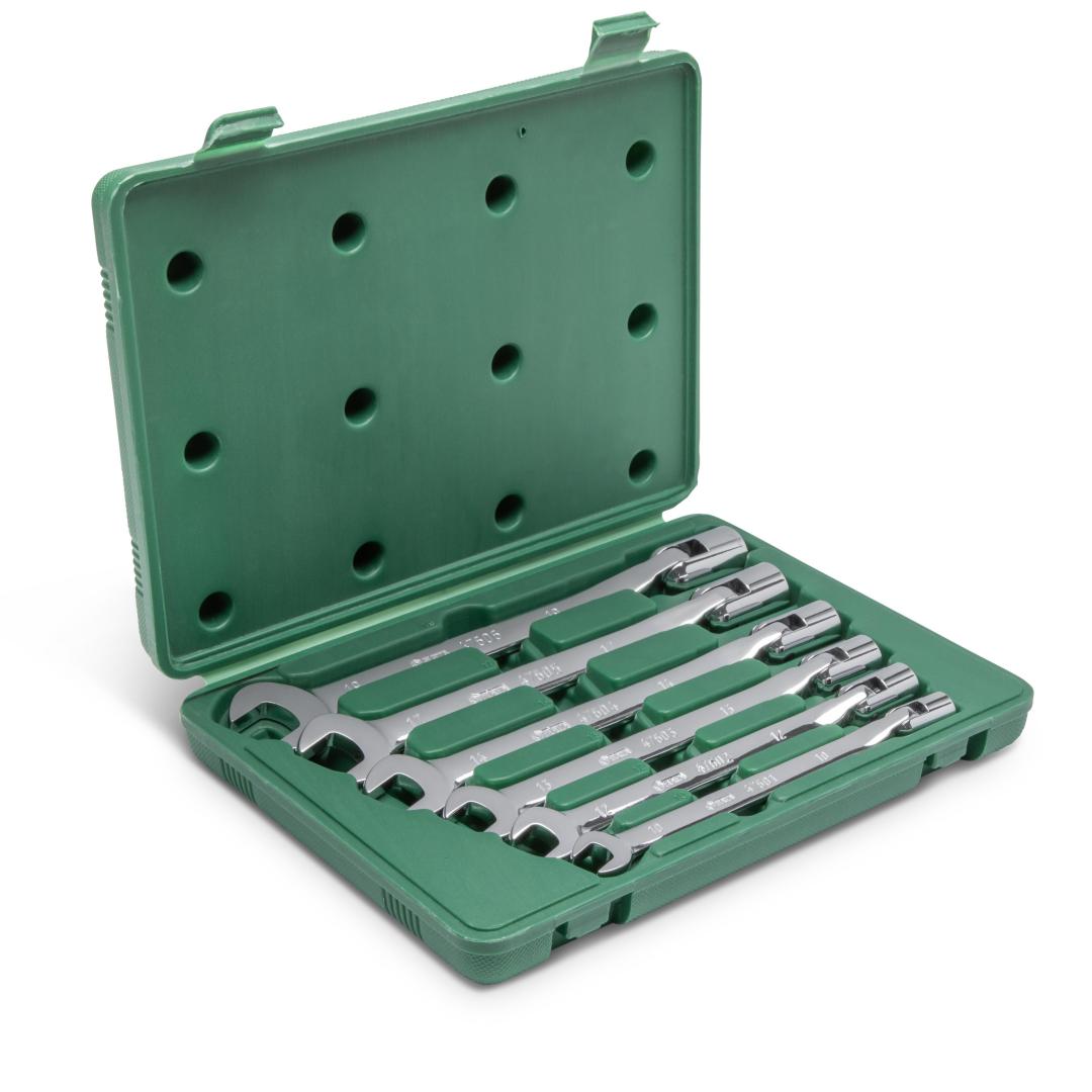 6 Pc. Metric Combination Flex Head Socket Wrench Set - SATA