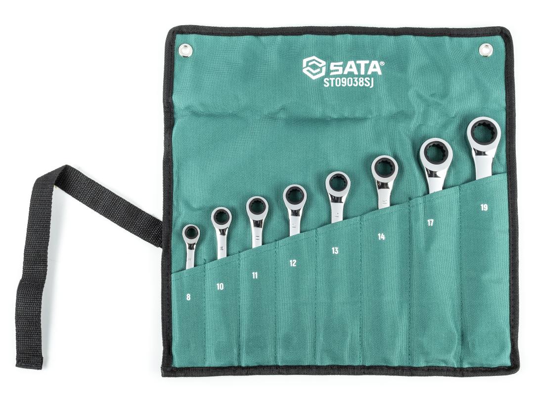 8 Pc. Metric Combination Ratcheting Wrench Set - SATA