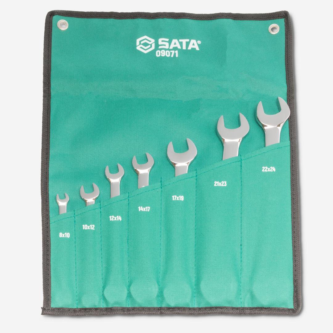 7 Pc. Metric Double Open End Wrench Set - SATA
