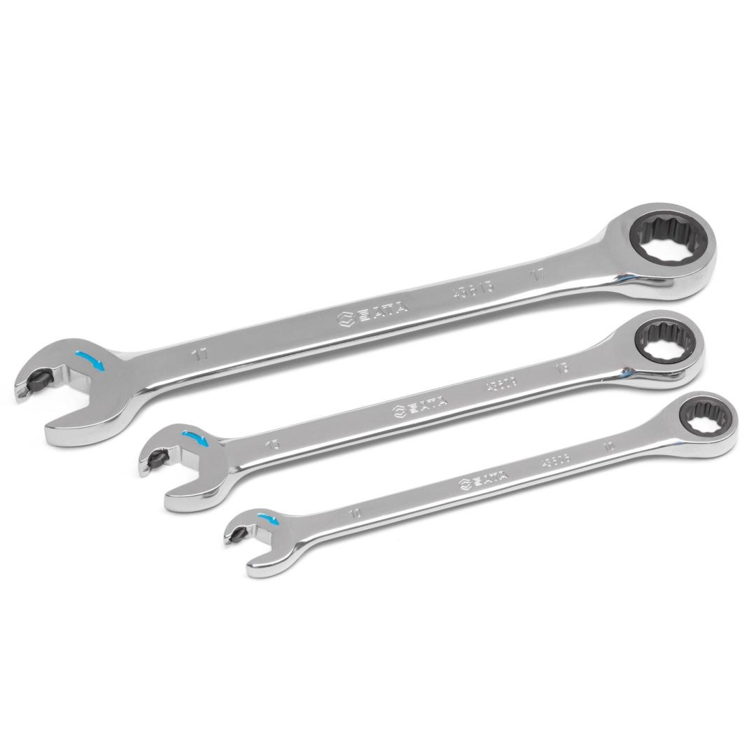 3 Pc. Metric Double Ratcheting Wrench Set - SATA