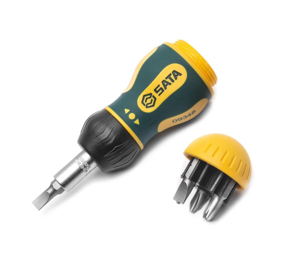 6 Pc. Stubby Ratcheting Screwdriver Set - SATA