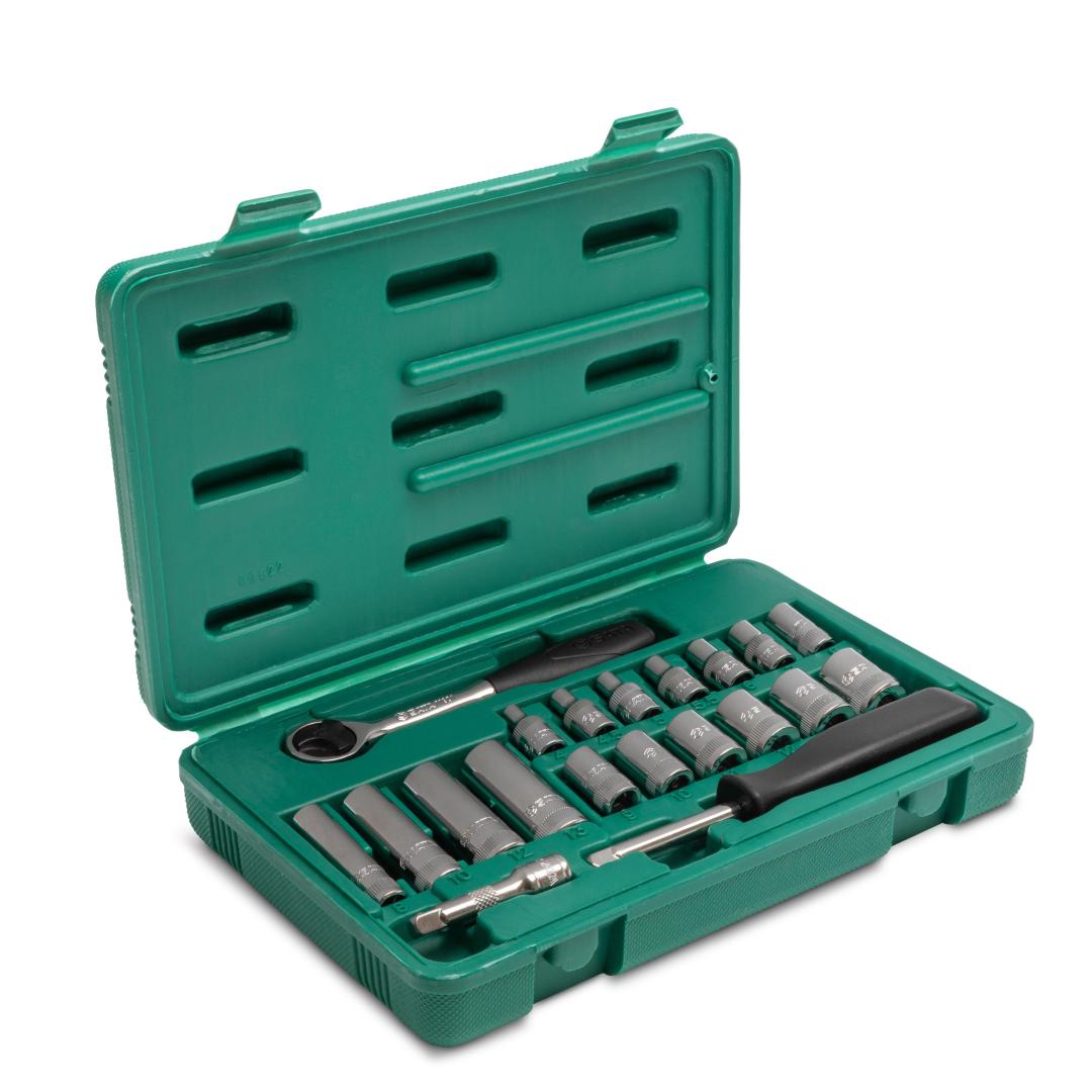 20 Pc. 1/4" Drive 6 Point Metric Socket Set - SATA