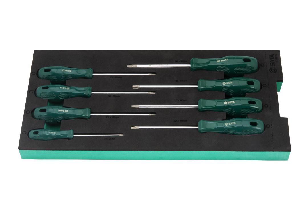 8 Pc. Acetate Torx Screwdriver Tray Set - SATA