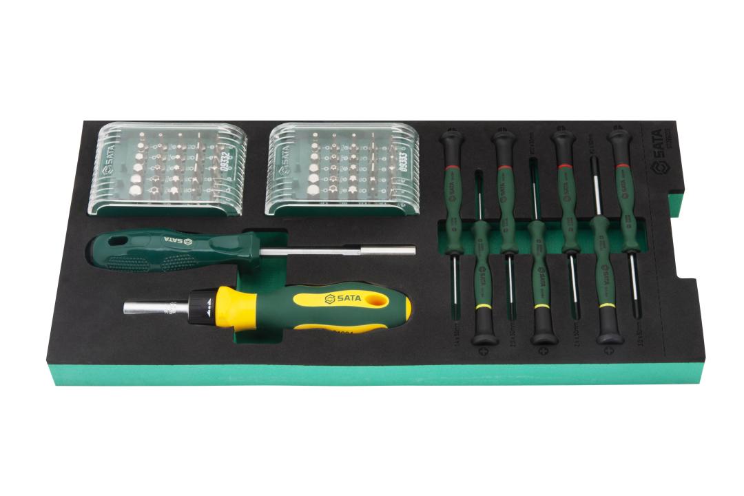 71 Pc. Bit and Precision Screwdriver Tray Set - SATA
