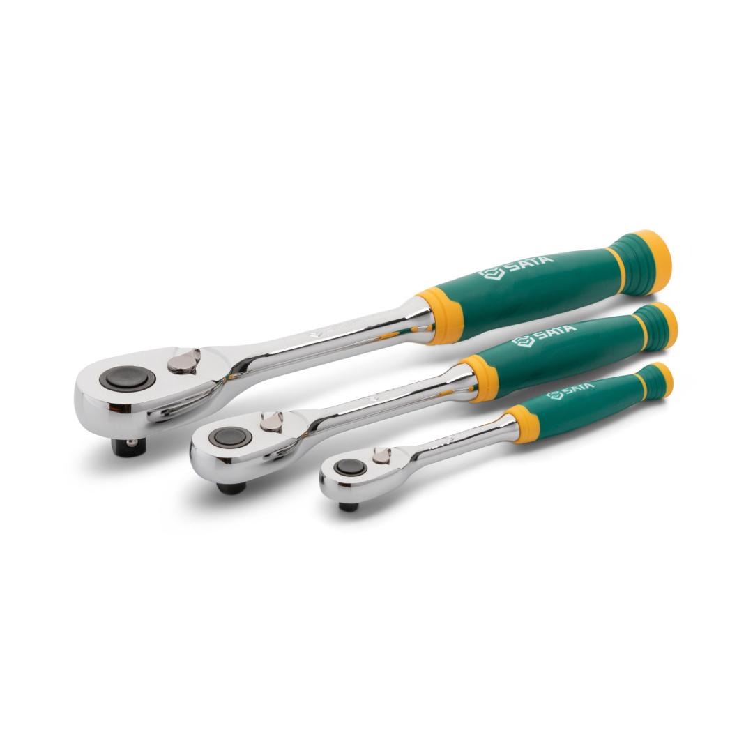 3 Pc. 72-Tooth Grip Ratchet Set - SATA