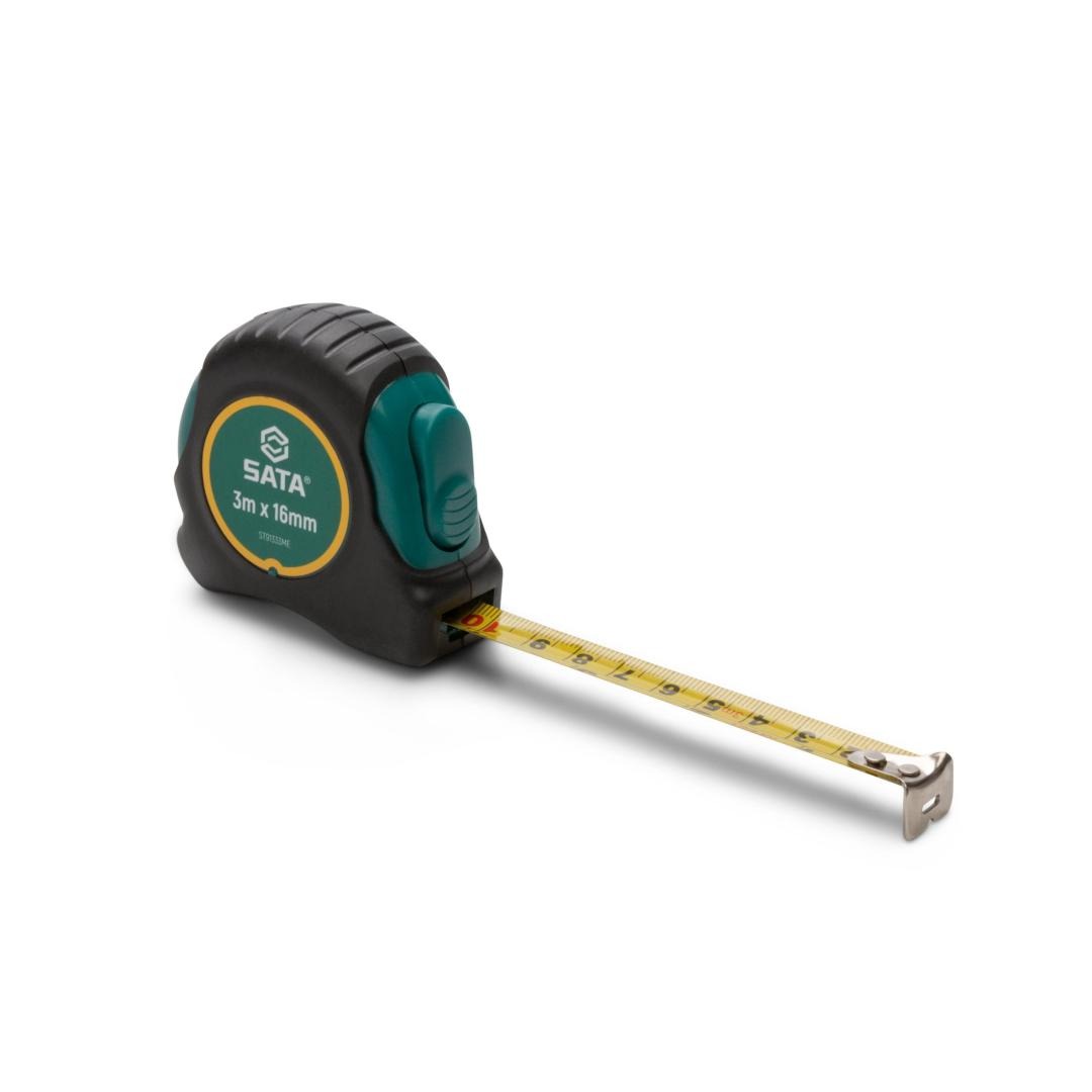 Rubber Grip Tape Measure Metric/SAE Scale 3m/10ft x 16mm - SATA