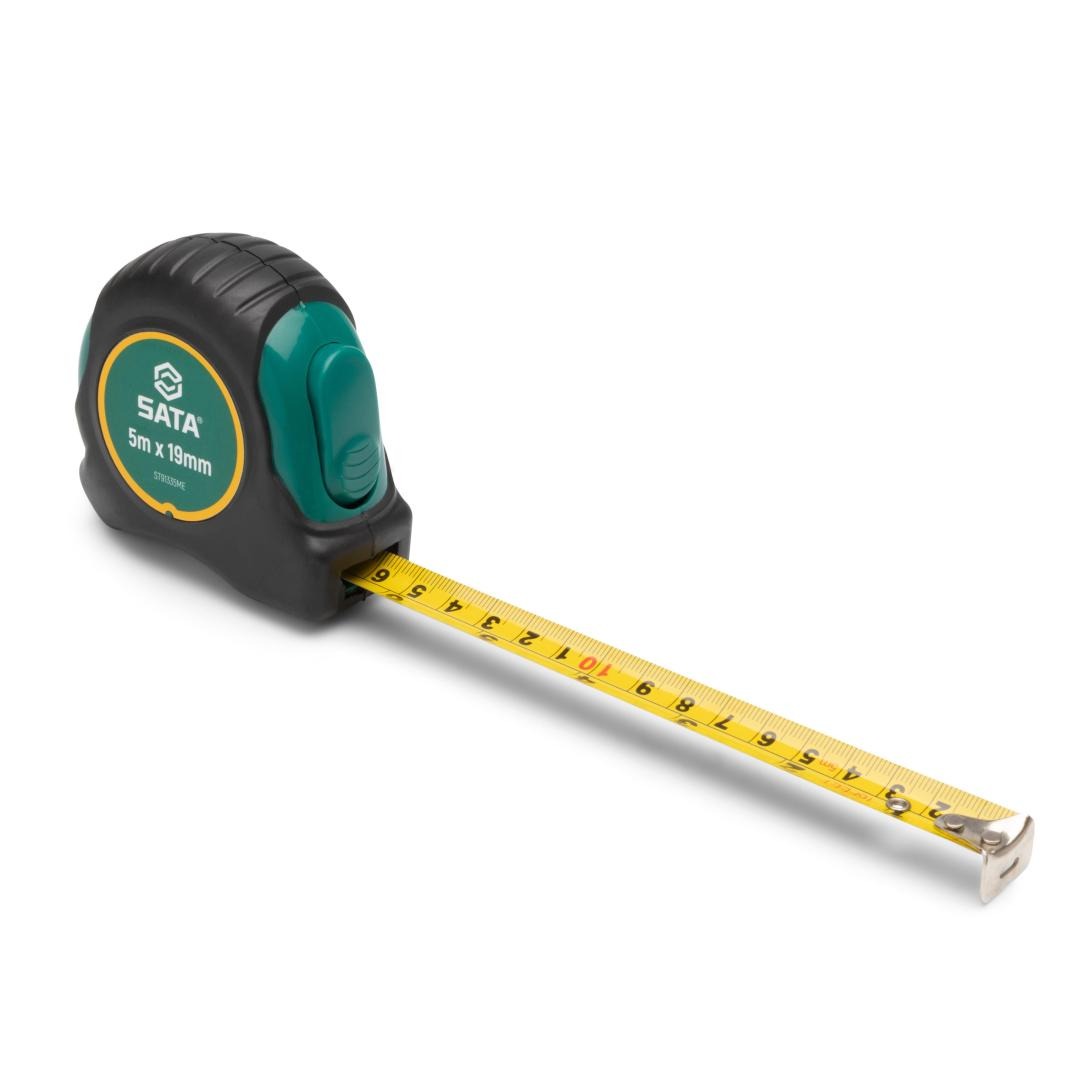 Rubber Grip Tape Measure Metric/SAE Scale 5m/16ft x 19mm - SATA