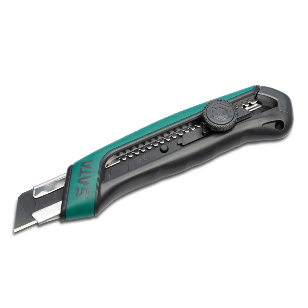 Rubber Grip Snap-Off Knife, 7-Point, 25x125mm - SATA