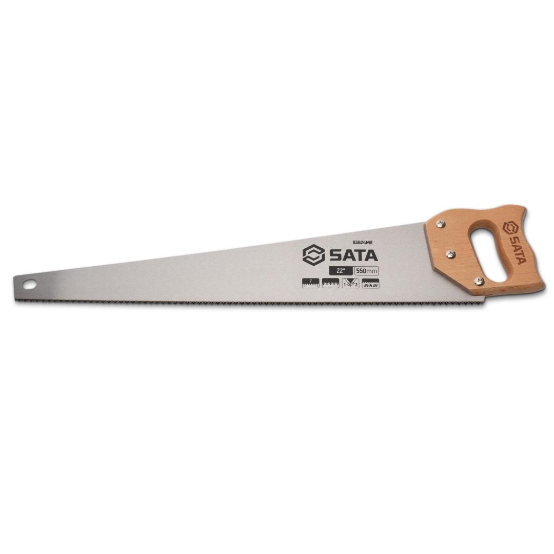 Wood Handle Hand Saw,550mm, 7 teeth/inch - SATA