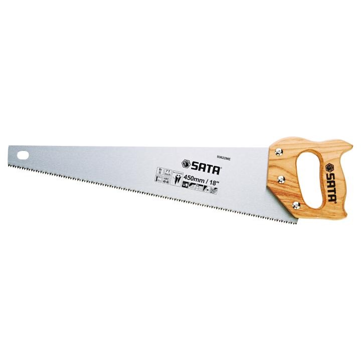 Wood Handle Hand Saw,400mm, 7 teeth/inch - SATA