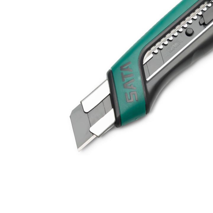 Rubber Grip Snap-Off Knife, 7-Point, 25x125mm - SATA